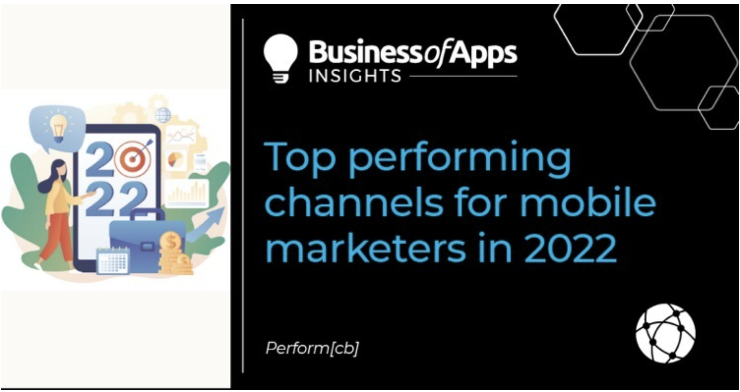 Top Performing Channels for Mobile Marketers in 2022 · Perform[cb]
