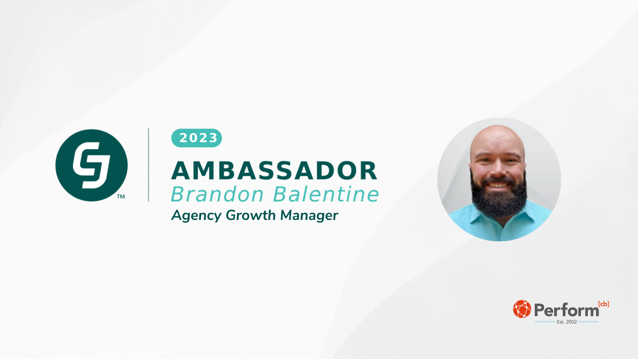 Brandon Balentine Named CJ Ambassador for Perform[cb]